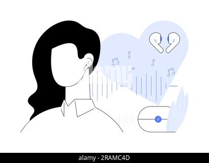 Wireless earbuds abstract concept vector illustration Stock Vector ...