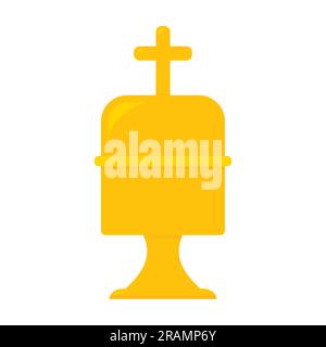 golden Holy oil ampoule, Anointing of the Sick sacrament symbol- vector ...