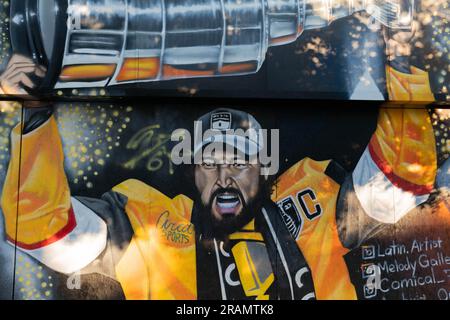 Vegas Golden Knights' Mark Stone (61) watches the puck against the ...