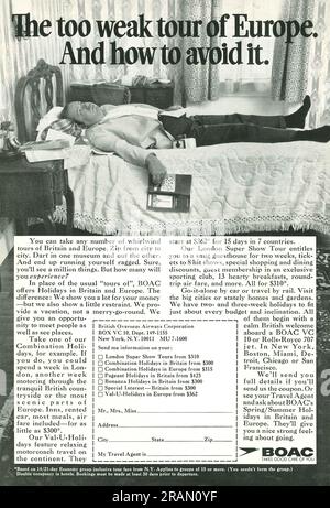 British Overseas Airways Corporation B.O.A.C. Advertisement placed in ...