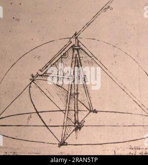 Leonardo Da Vinci - Design Parabolic Compass C 1500 Stock Photo - Alamy