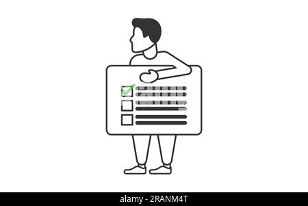 Vector illustration depicting HR managers searching for job candidates ...