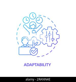 Adaptability soft blue concept icon Stock Vector Image & Art - Alamy