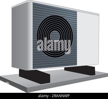Heat pump vector illustration isolated on white background Stock Vector ...