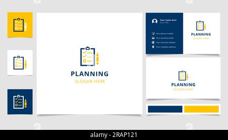 Planning logo design with editable slogan. Branding book and business ...