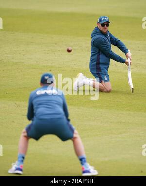 England head coach Brendon McCullum during a nets session at The Kia ...