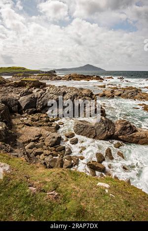 Coastal scenery on Achill Island, an island in County Mayo, Ireland ...