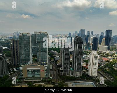Jakarta, Indonesia - October 11, 2022: Top view of Jakarta with ...
