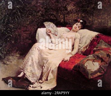 Raimundo Madrazo - Reclining Lady Stock Photo - Alamy