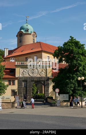 Podebrady, Czech Republic - June 12, 2023 - Leda with swan and park ...