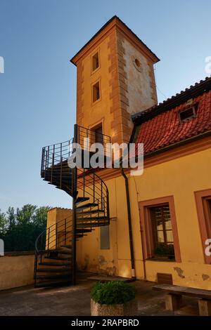 Podebrady, Czech Republic - June 12, 2023 - Leda with swan and park ...