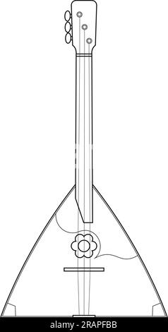 Balalaika isolated on white background. Wooden string musical ...