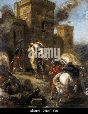 Eugène Delacroix - Rebecca Kidnapped Templar Sir Brian De Bois Guilbert ...