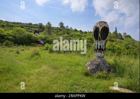 Estella, Spain - 18. June 202233: Parque de los Desvelados, an open air ...