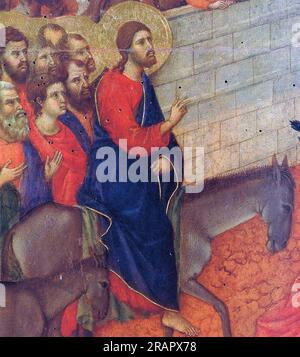 Entry into Jerusalem (Fragment) 1311 by Duccio Stock Photo - Alamy