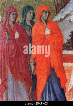 The Three Marys at the Tomb 1311 by Duccio Stock Photo - Alamy