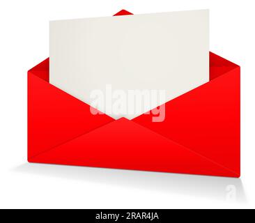 Red Postal envelope blank template for presentation layouts and design ...