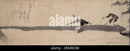 Blind Men Crossing a Bridge by Hakuin Ekaku Stock Photo - Alamy