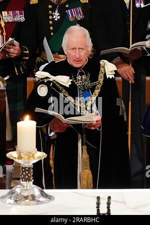 King Charles III during the presentation ceremony following The ...