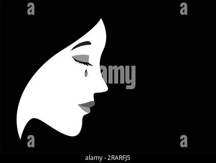 girl crying black and white Stock Vector Image & Art - Alamy