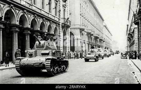An Italian Carro Armato M13/40 tank on display at the El Alamein War ...