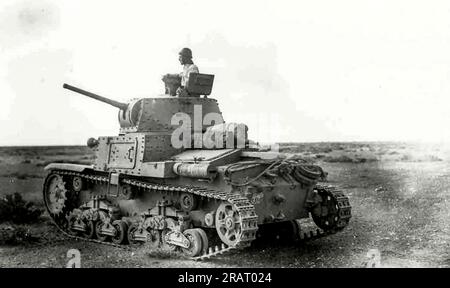 An Italian Carro Armato M13/40 tank on display at the El Alamein War ...