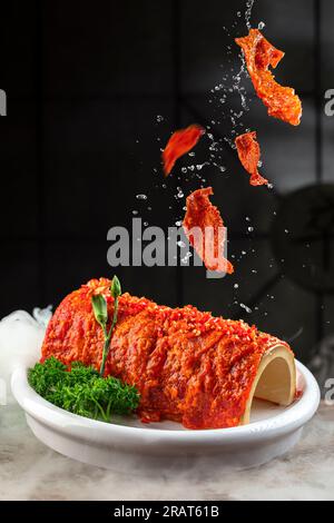 beef roll for hot pot,yakiniku, sukiyaki and shabu used Stock Photo - Alamy