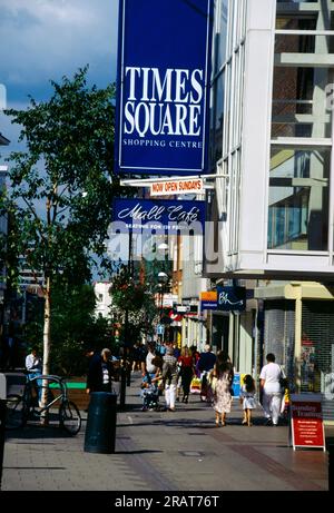 Sutton Town Centre Surrey England People Shopping in High Street Marks ...