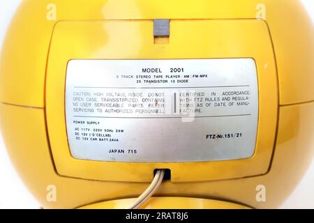 Vintage 1970's Weltron 8 track Stereo Tape Player AM/FM Radio Multiplex ...