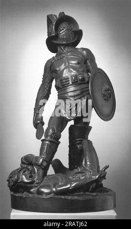 Gladiators. Painting by Jean-Léon Gérôme (1824-1904) entitiled "Pollice ...