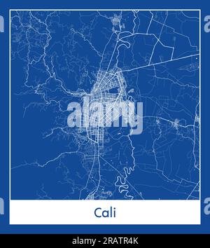 City Map Cali Colombia South America vector illustration Stock Vector ...