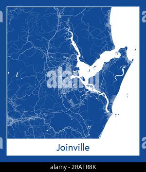 City Map Joinville Brazil South America vector illustration Stock ...