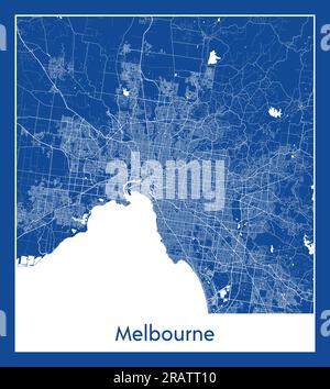 City Map Melbourne Australia vector illustration Stock Vector Image ...