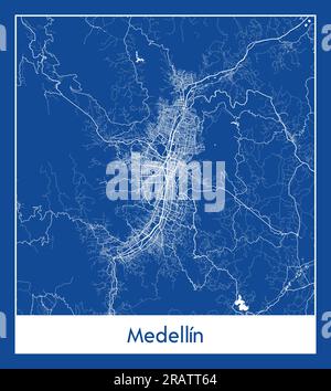 City Map Medellín Colombia South America vector illustration Stock ...
