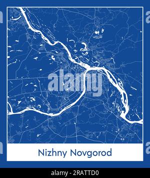City Map Europe Russia Nizhny Novgorod vector illustration Stock Vector ...