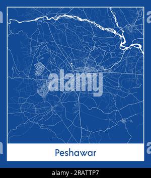 City Map Asia Pakistan Peshawar vector illustration Stock Vector Image ...