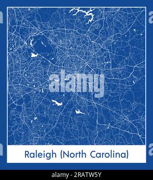 City Map Raleigh (North Carolina) United States North America vector ...
