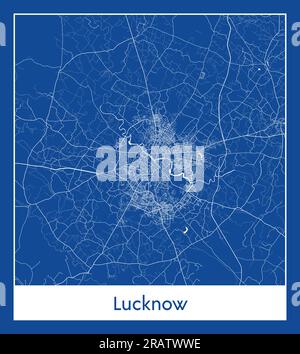 City Map Lucknow India Asia vector illustration Stock Vector Image ...