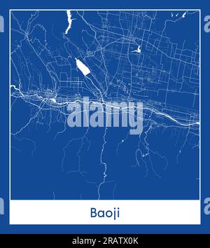 City Map Baoji China Asia vector illustration Stock Vector Image & Art ...