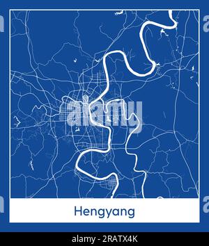City Map Hengyang China Asia vector illustration Stock Vector Image ...