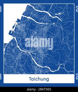 City Map Asia China Taichung vector illustration Stock Vector Image ...