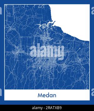 City Map Medan Indonesia Asia vector illustration Stock Vector Image ...