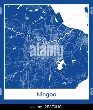 City Map Ningbo China Asia vector illustration Stock Vector Image & Art ...