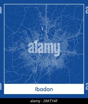 City Map Ibadan Nigeria Africa vector illustration black white Stock ...