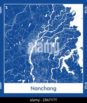 City Map Nanchang China Asia vector illustration Stock Vector Image ...