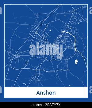 City Map Anshan China Asia vector illustration Stock Vector Image & Art ...