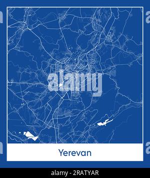 City Map Yerevan Armenia Asia vector illustration Stock Vector Image ...