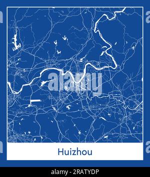 City Map Asia China Huizhou vector illustration Stock Vector Image ...