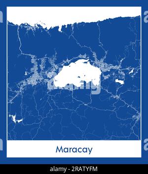 City Map Maracay Venezuela South America vector illustration black ...