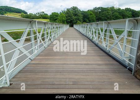 Tintern old railway bridge (Wireworks Bridge) newly refurbished Stock ...